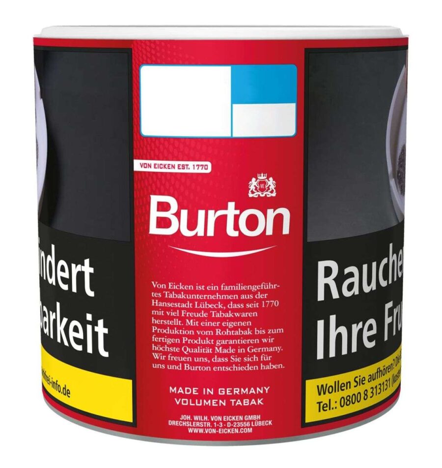 Burton Volumen Tabak Full Red L-Size - Zigarrenhaus Sturm | Kaufen Sie ...